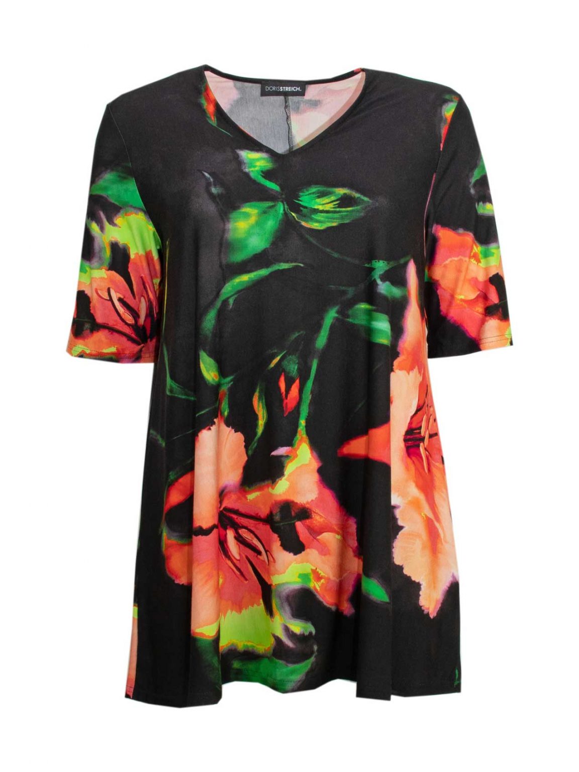 Doris Streich Long-Tunika Hibiskus - Curvy by BiNA große Größen Mode