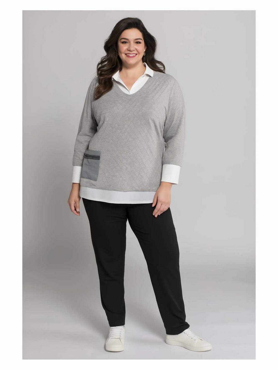 Mona Lisa Outfit Pulli 2in1 - Curvy by BiNA große Größen Mode